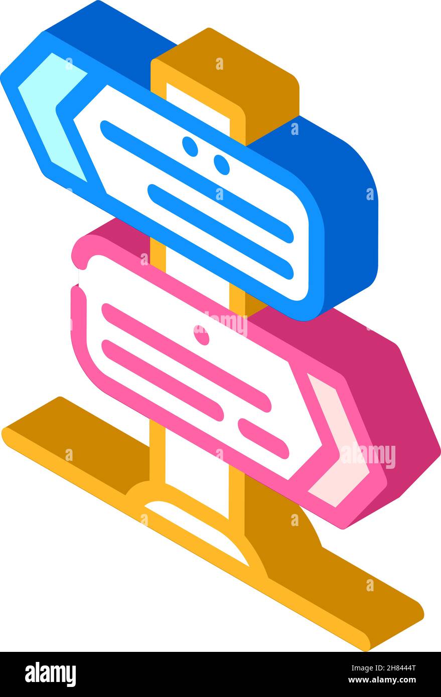 choice of direction isometric icon vector illustration Stock Vector ...