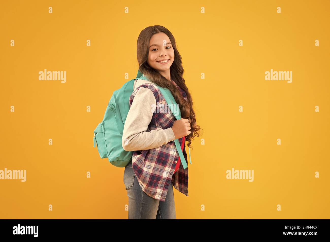 Always learn something new. Happy child go back to school. Basic ...