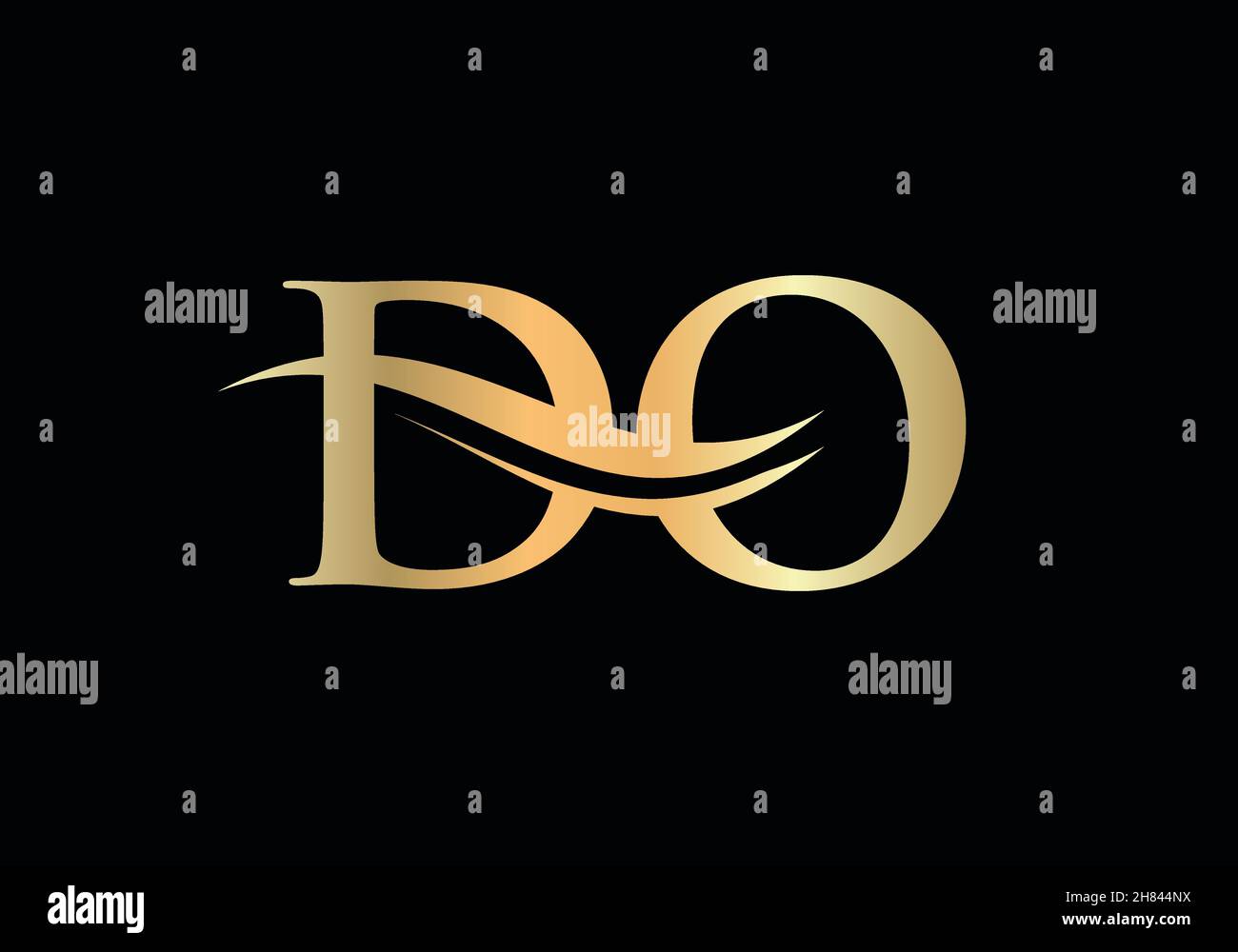 DO Linked Logo for business and company identity. Creative Letter DO ...