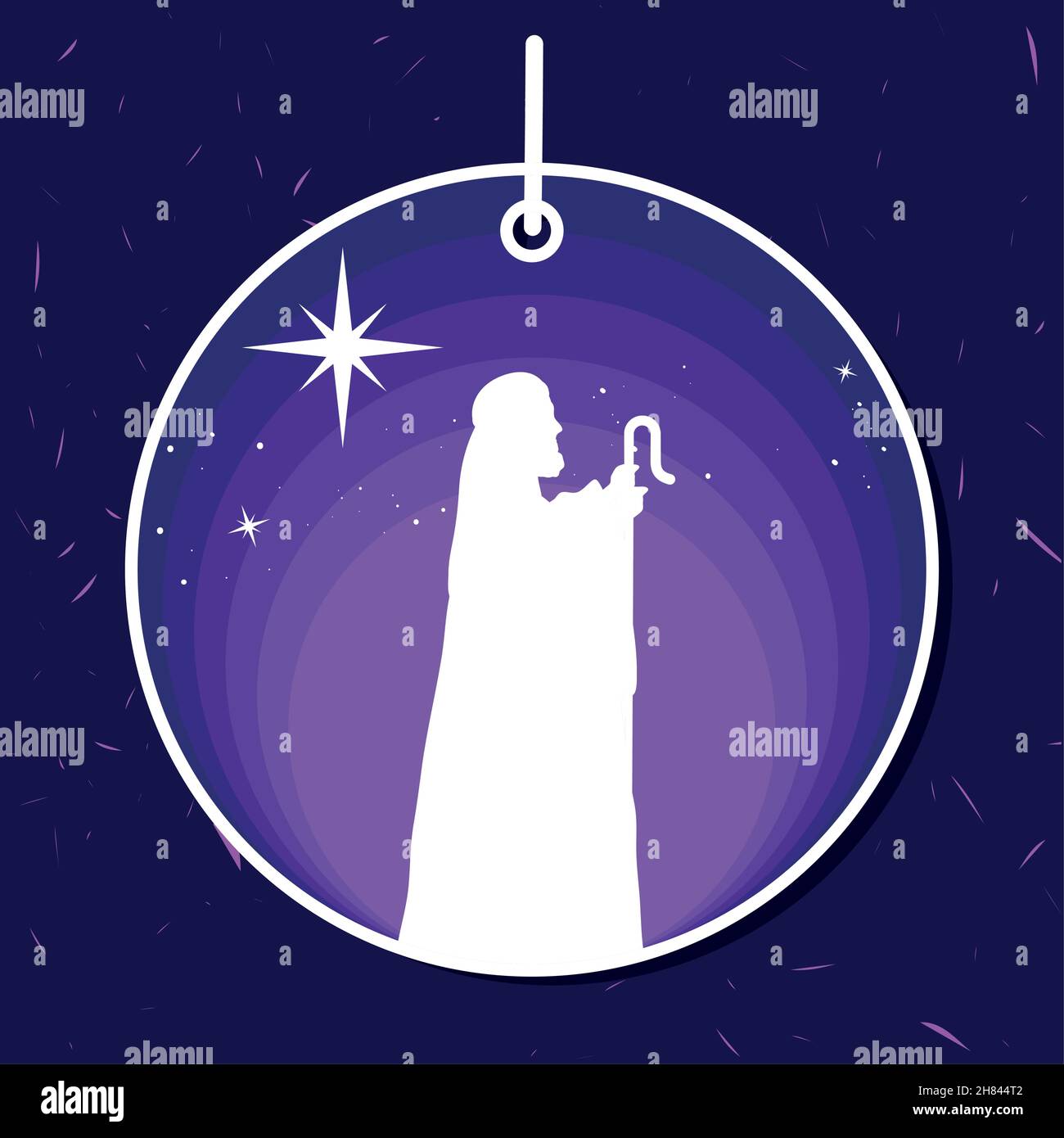 saint joseph silhouette in tag Stock Vector Image & Art - Alamy