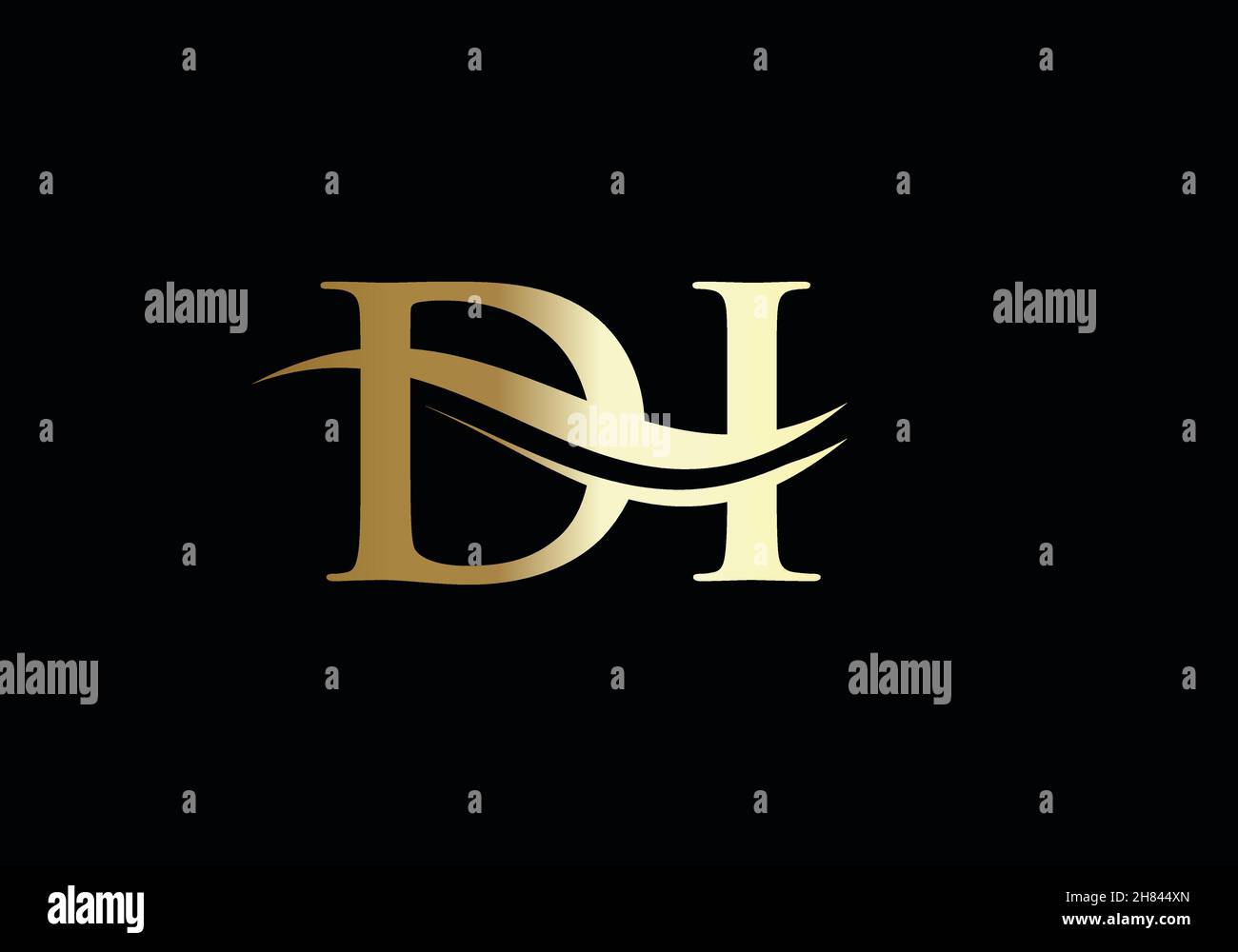 Initial linked letter DI logo design. Modern letter DI logo design ...