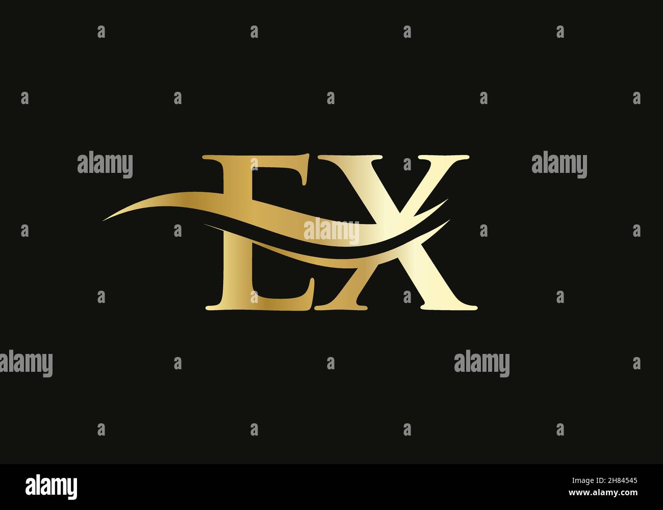 EX Linked Logo for business and company identity. Creative Letter EX ...