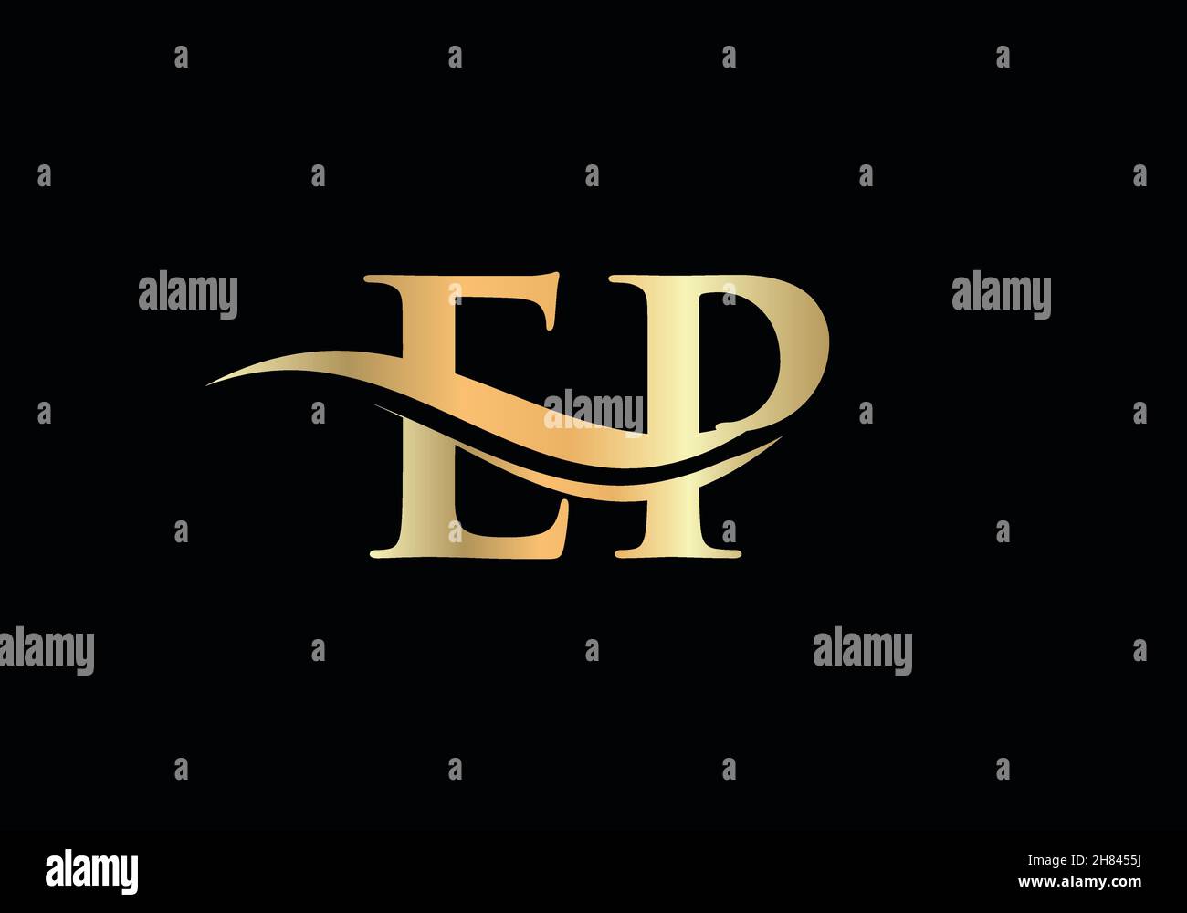 Elegant and stylish EP logo design for your company. EP letter logo. EP ...