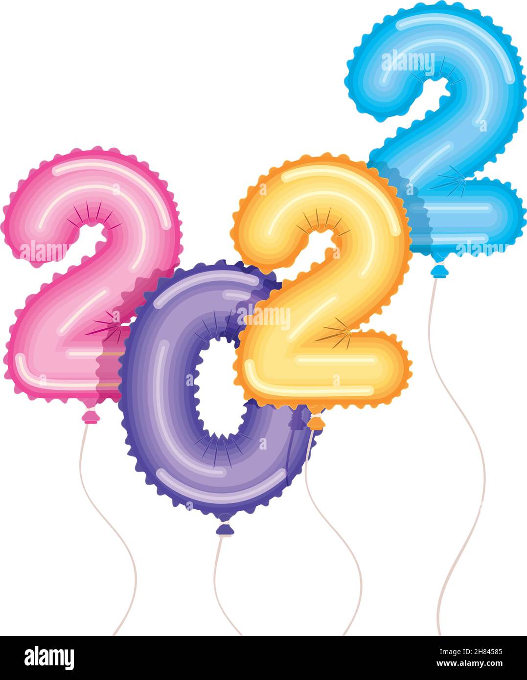 colorful 2022 balloons icon Stock Vector Image & Art - Alamy