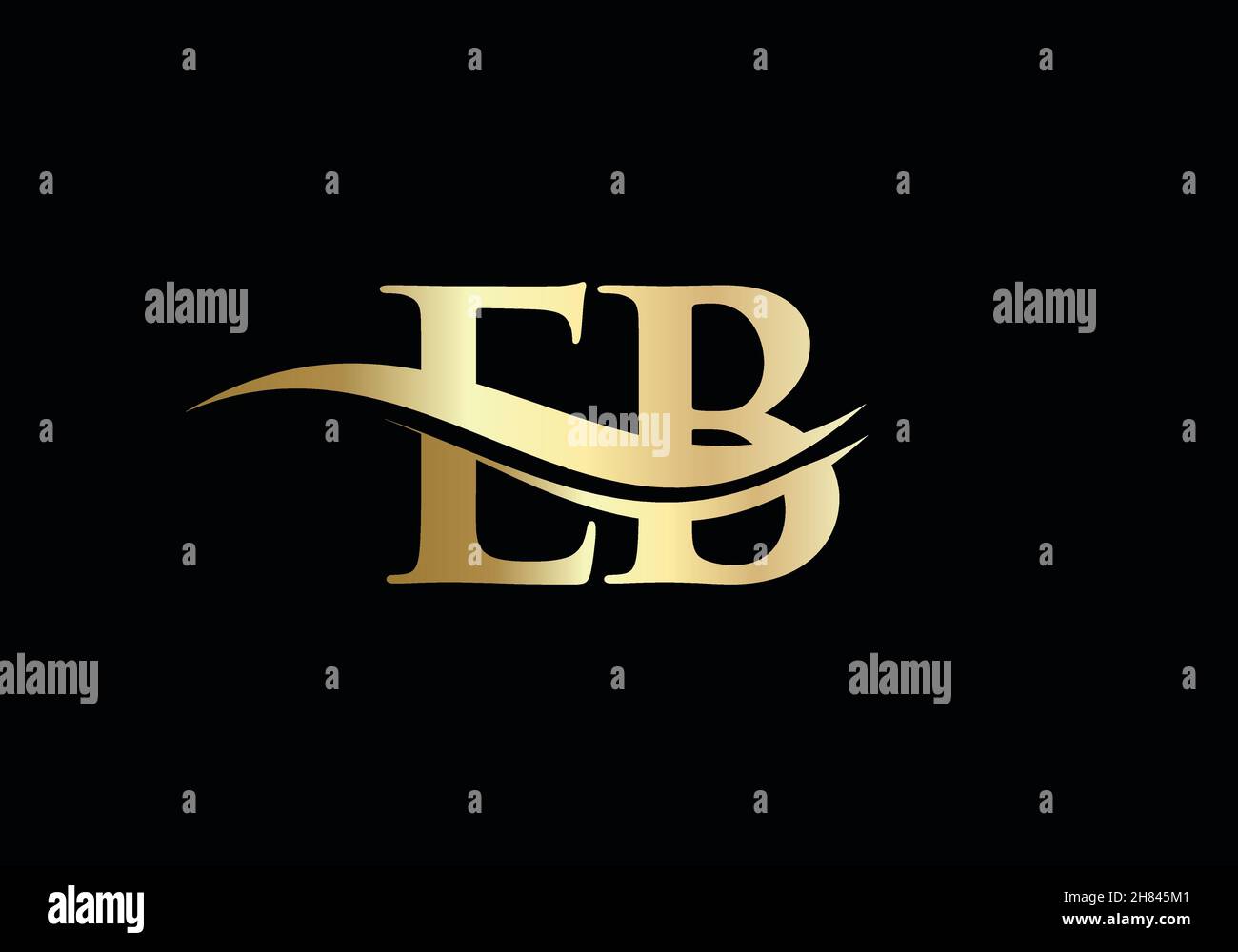 Initial EB letter logo with creative modern business typography vector ...