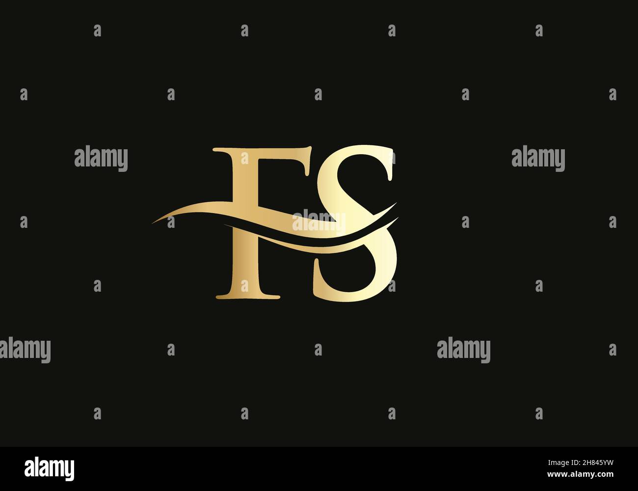 Initial Letter FS Linked Logo for business and company identity. Modern ...