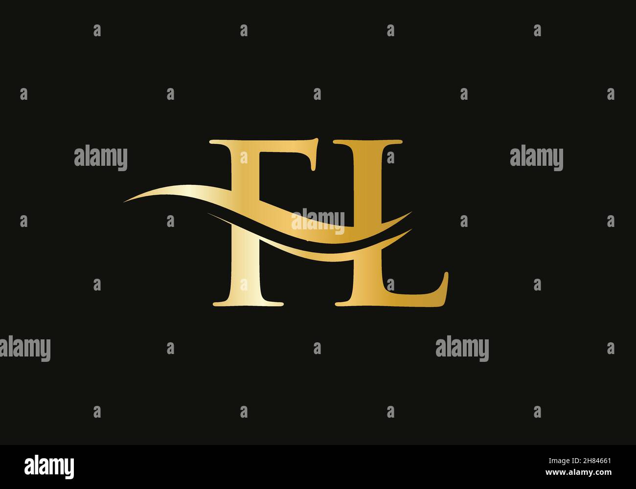 Creative FL letter with luxury concept. Modern FL Logo Design for ...