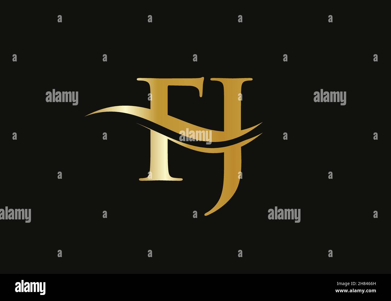 Letter FJ Logo Design for business and company identity. Creative FJ ...