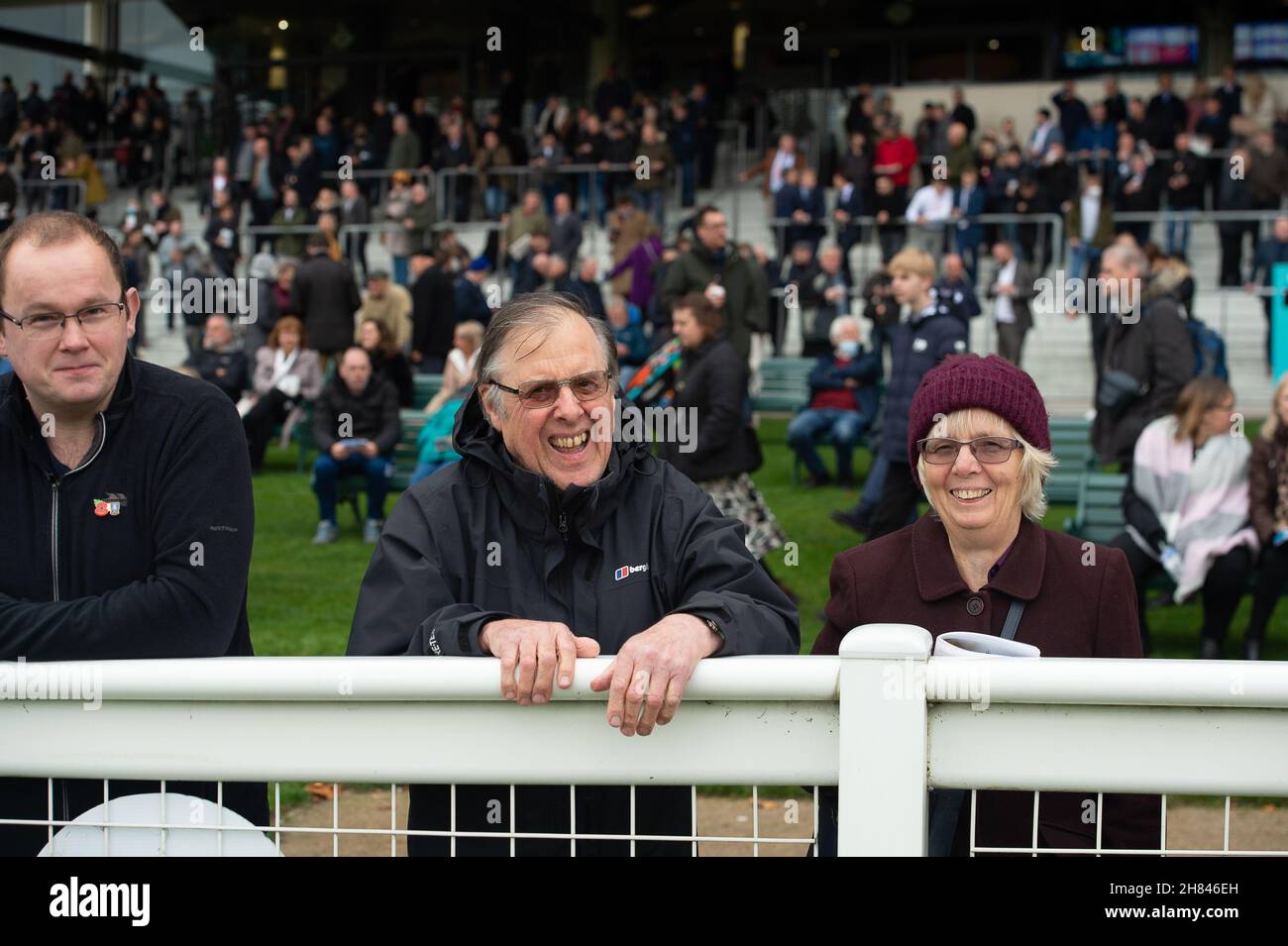 Ascot, Berkshire, UK. 19th November, 2021. Racegoers at day one of the ...