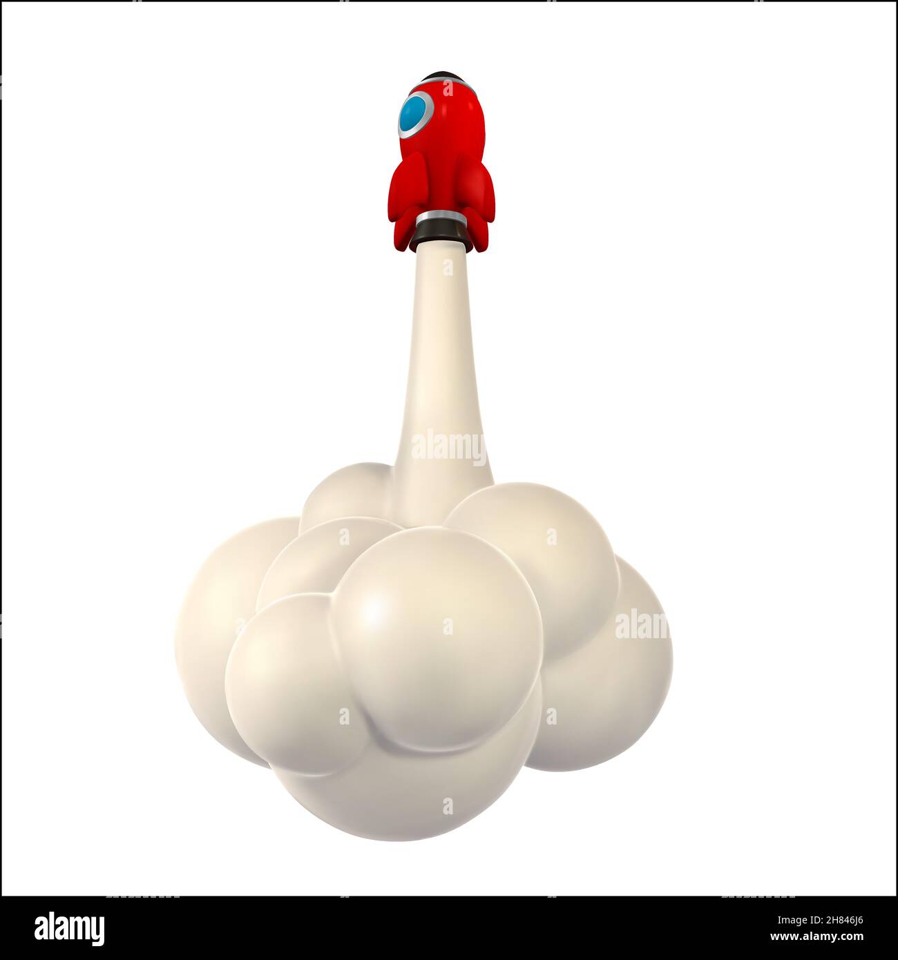 3d rocket spaceship render and draw by mesh. Realistic modern digital ...