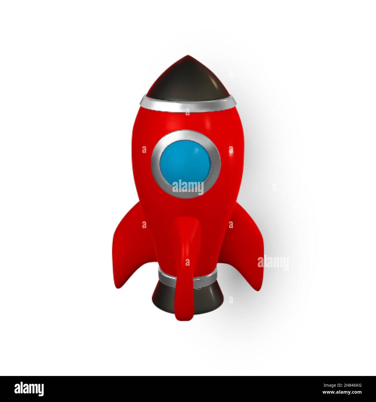 3d rocket spaceship render and draw by mesh. Realistic modern digital ...