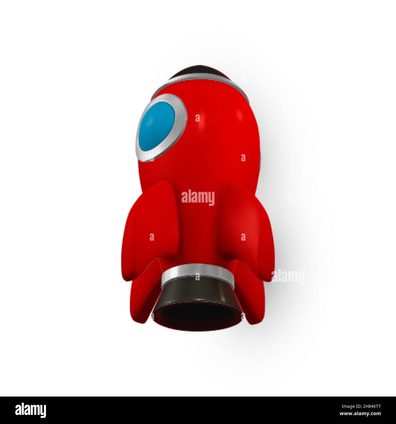 3d rocket spaceship render and draw by mesh. Realistic modern digital ...