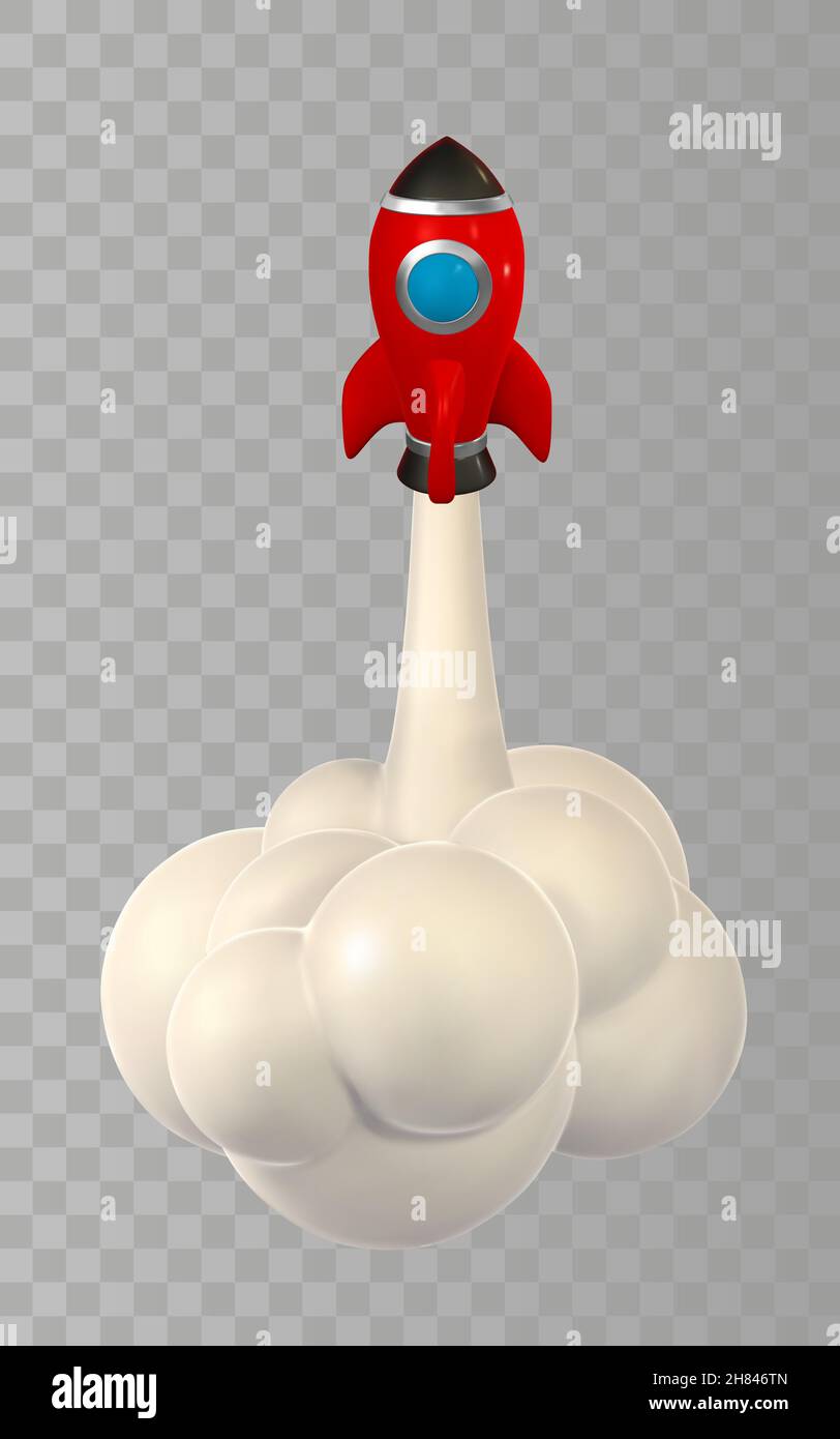 3d rocket spaceship render and draw by mesh. Realistic modern digital ...
