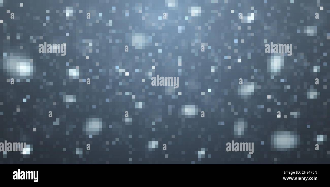 Christmas snow. Falling snowflakes on dark blue background. Snowfall ...