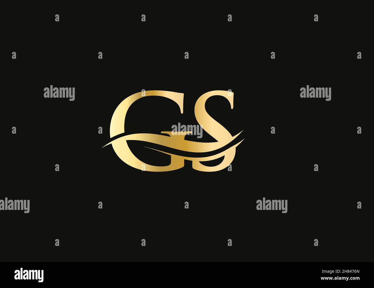 Initial Letter GS Linked Logo for business and company identity. Modern ...