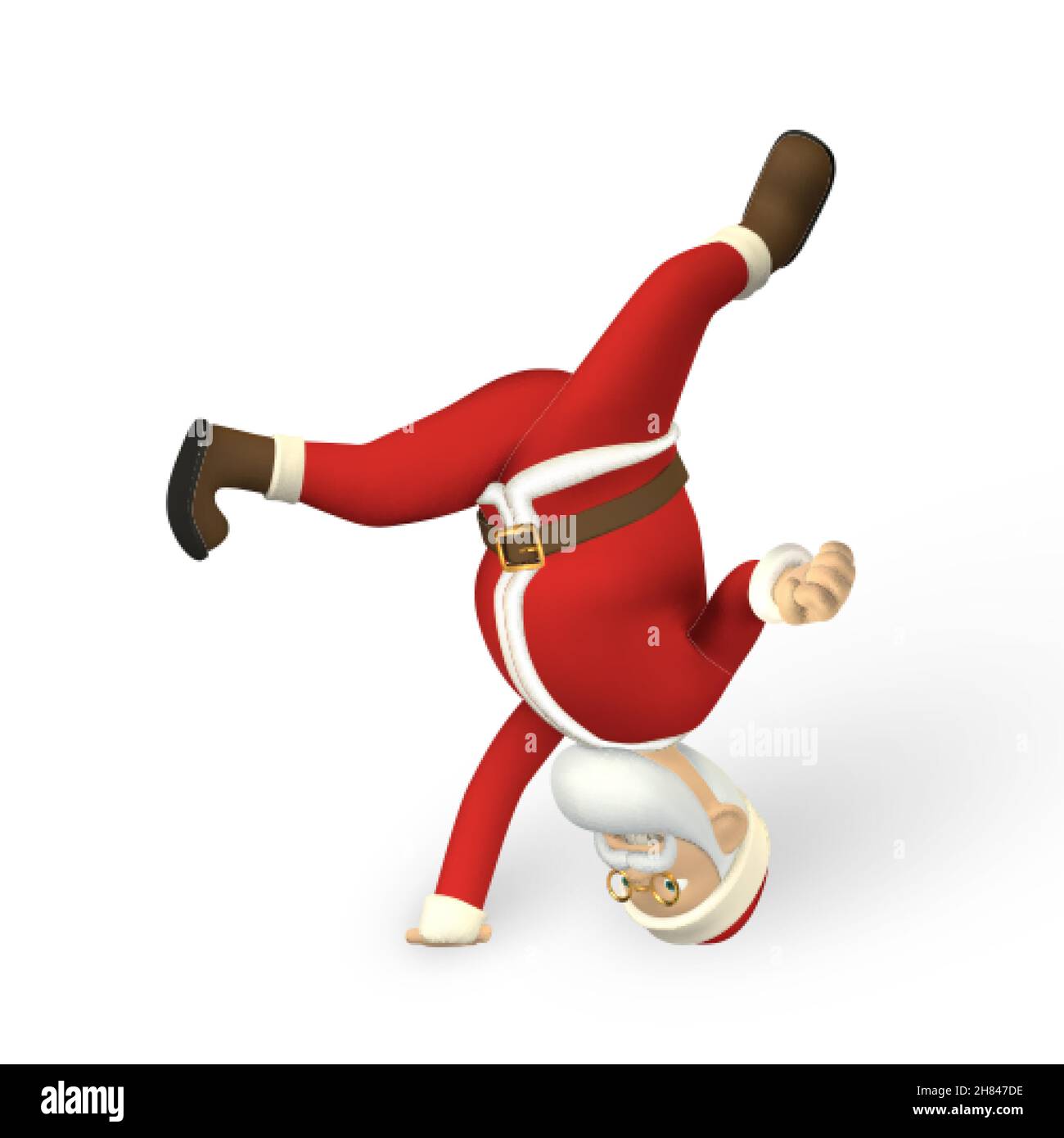Cartoon 3D realistic Santa Claus. Character for Christmas designs ...
