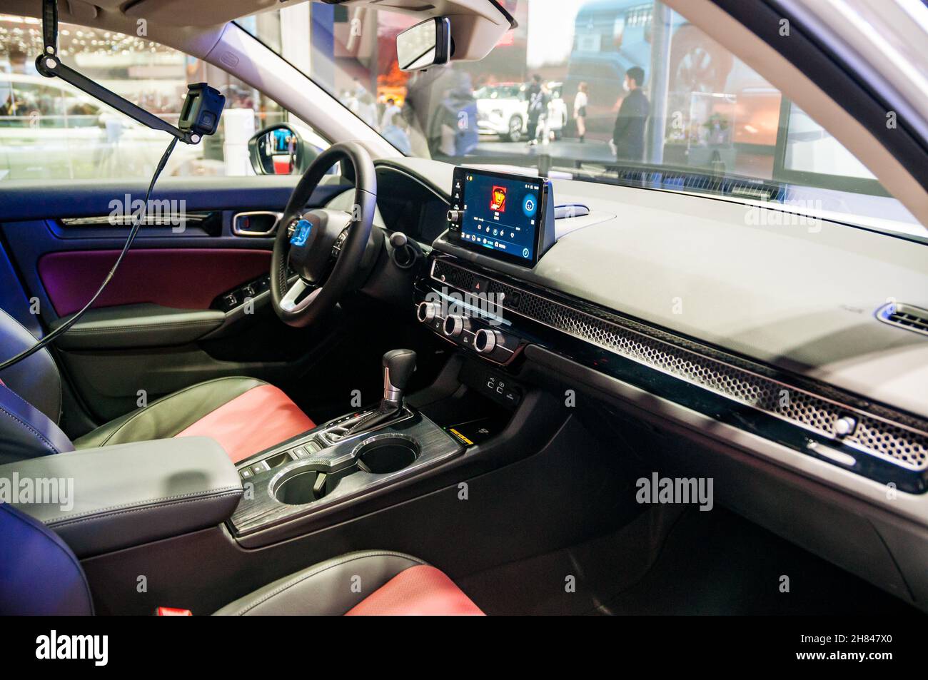 Interior of the China only Honda Integra on display at the 2021 ...