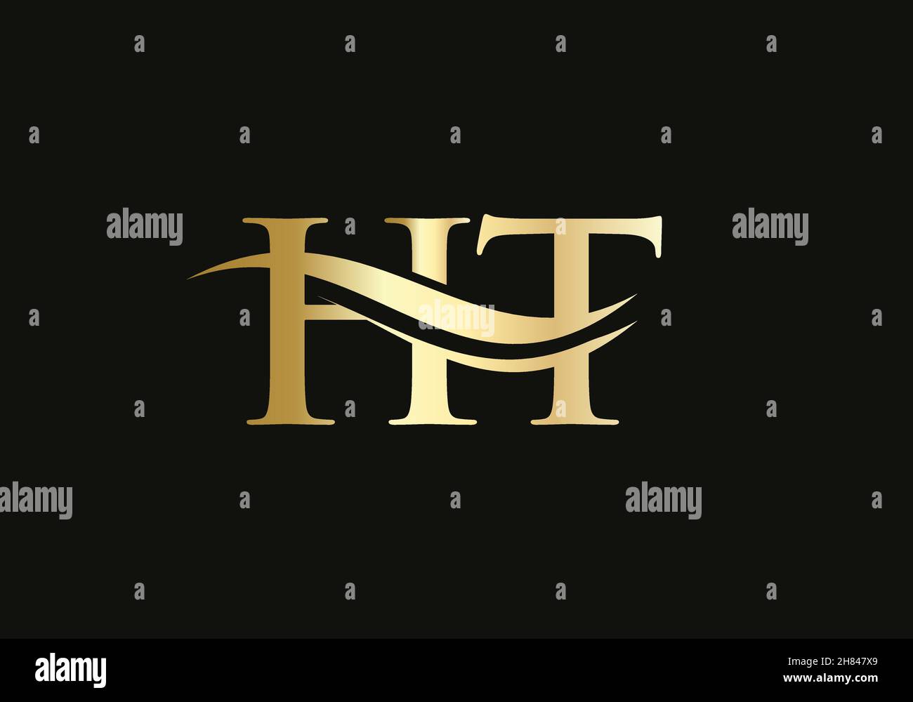 Initial Letter HT Linked Logo for business and company identity. Modern Letter HT Logo Vector ...