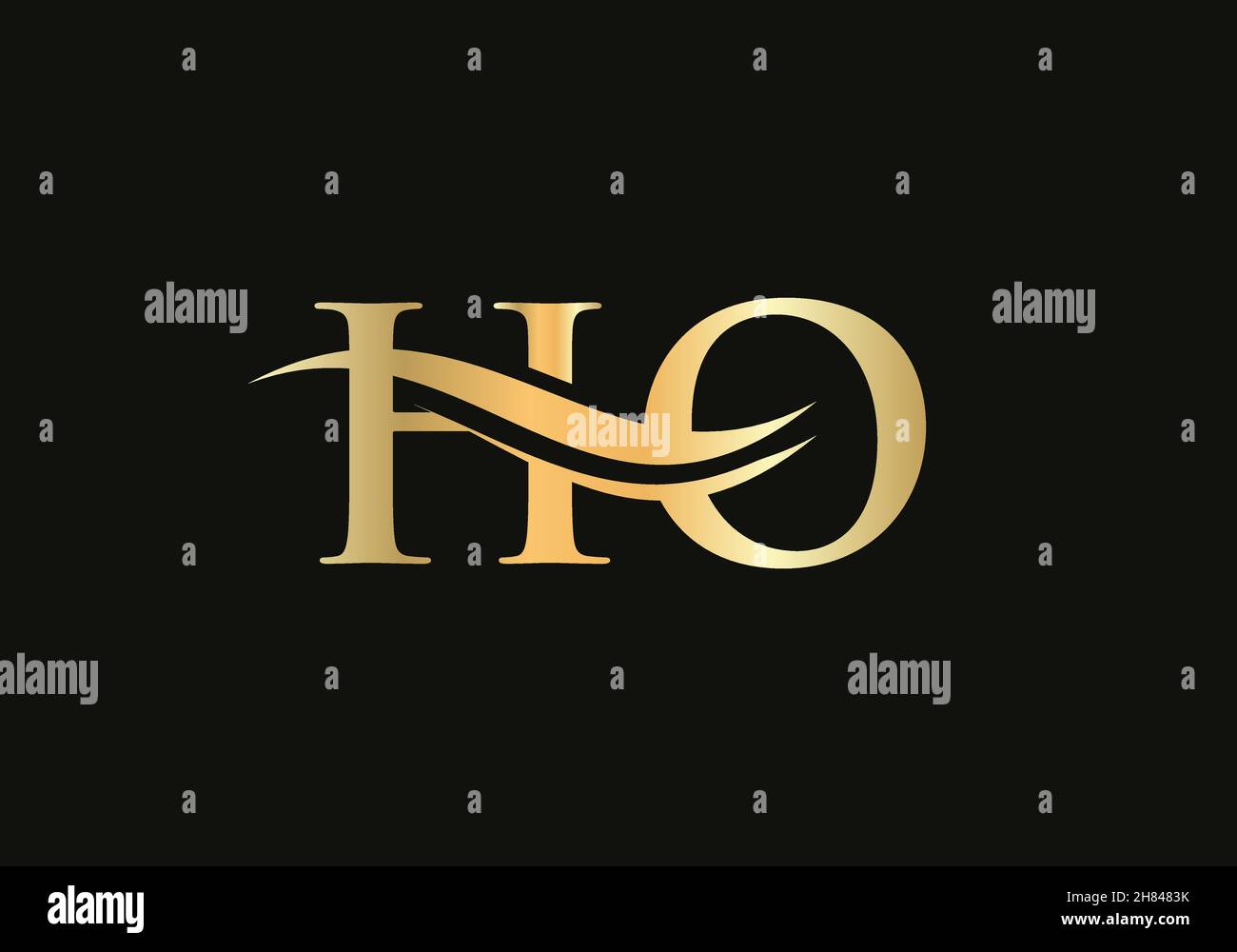 HO Letter Linked Logo for business and company identity. Initial Letter ...
