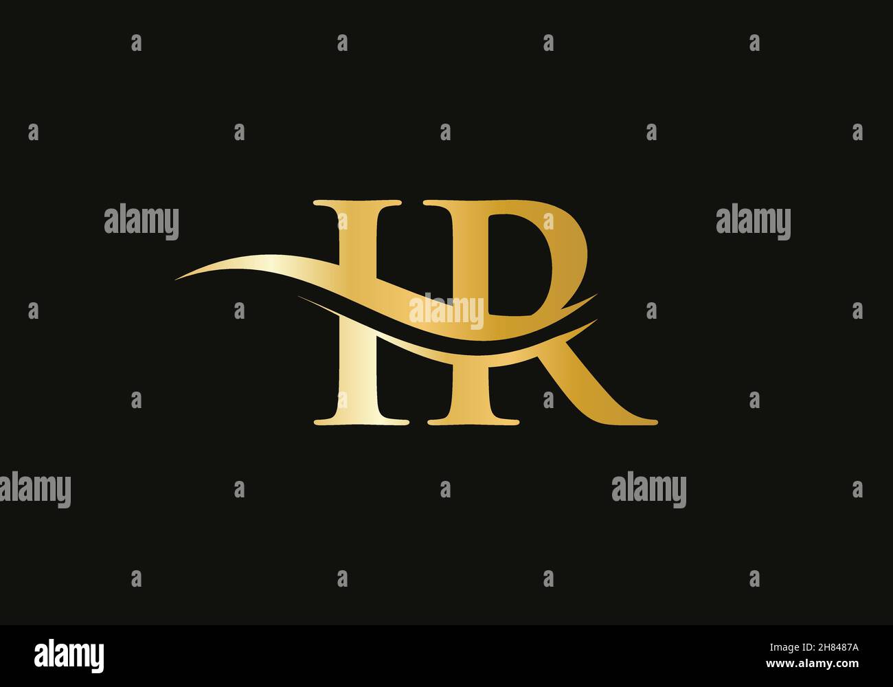 Swoosh Letter IR Logo Design for business and company identity. Water ...