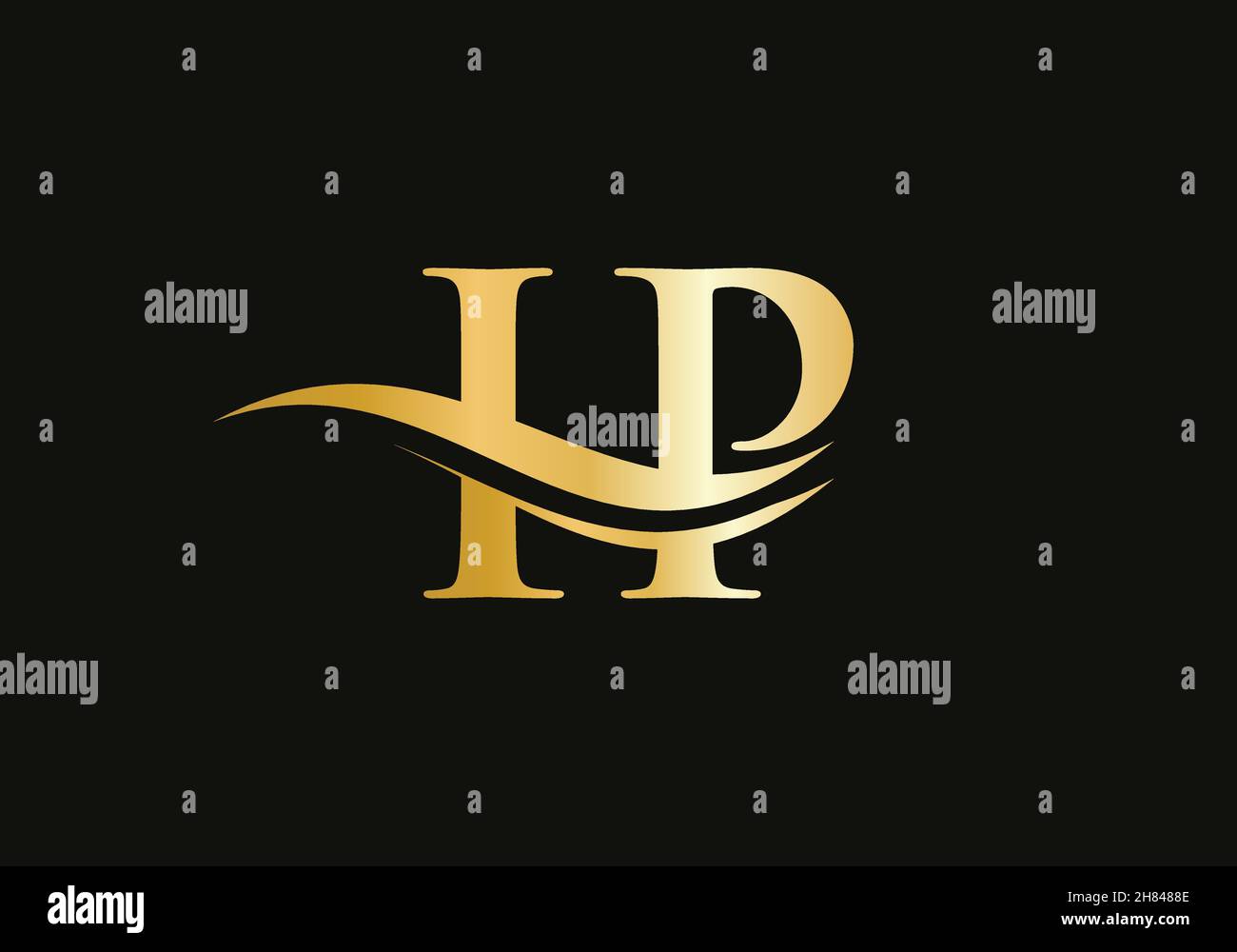 Elegant and stylish IP logo design for your company. IP letter logo. IP ...