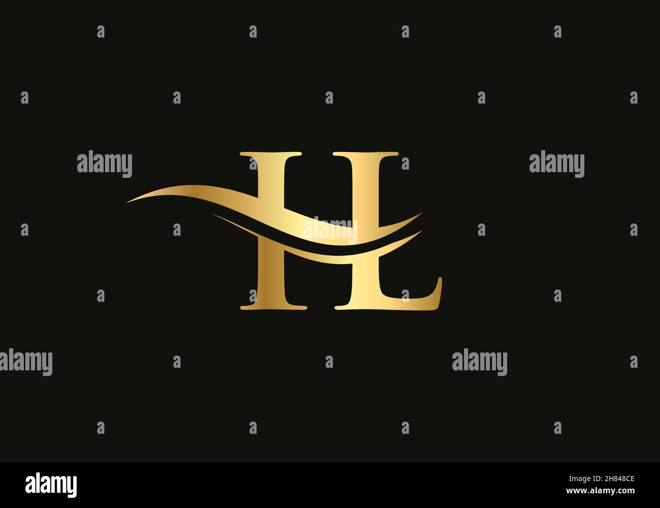 Creative IL letter with luxury concept. Modern IL Logo Design for ...