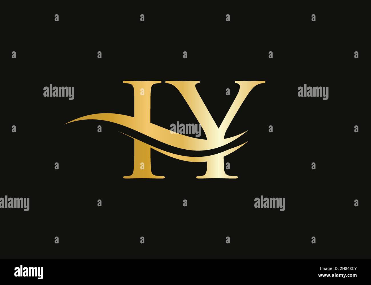 Swoosh Letter IY Logo Design for business and company identity. Water ...