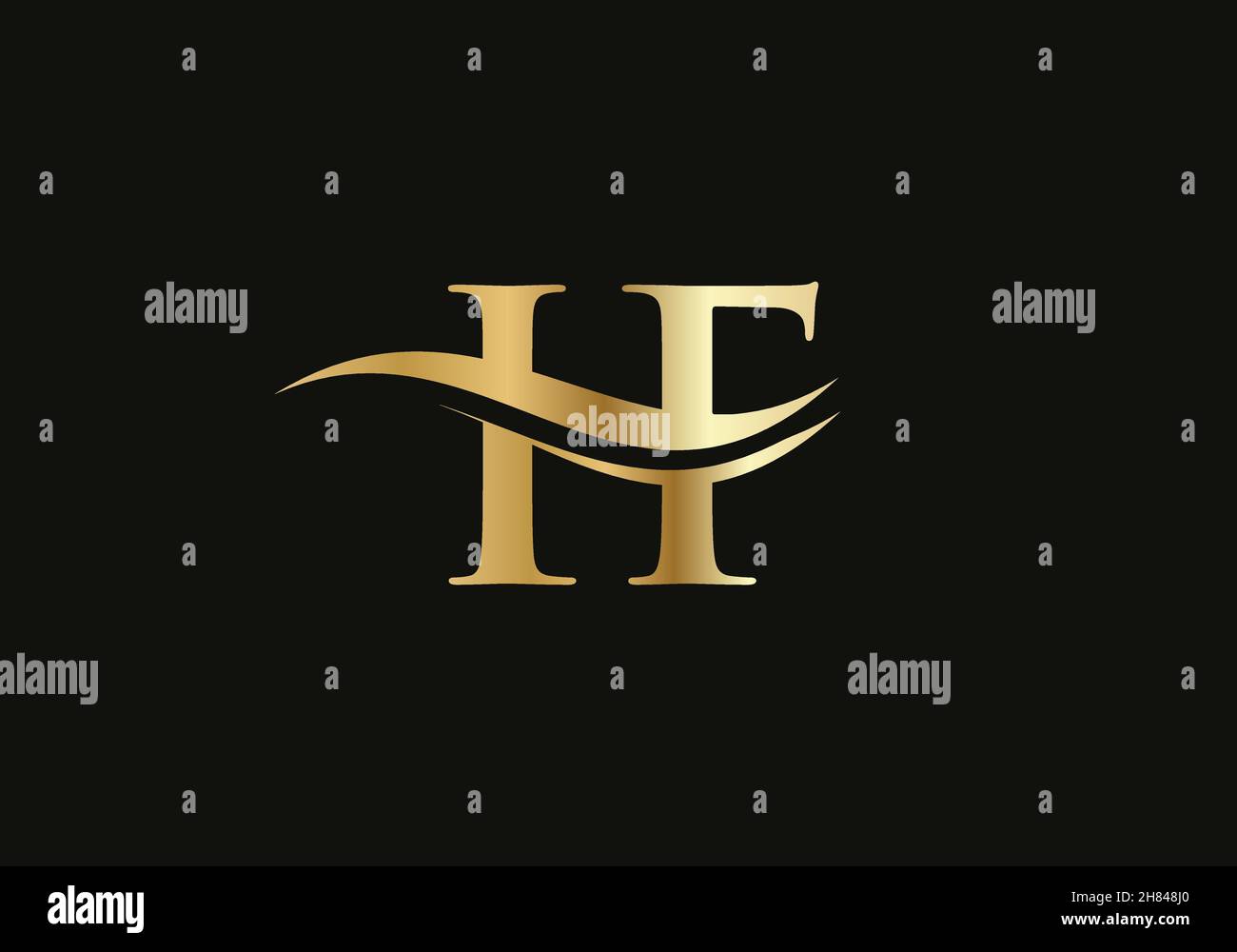 Modern letter IF logo design Vector. Initial linked letter IF logo ...