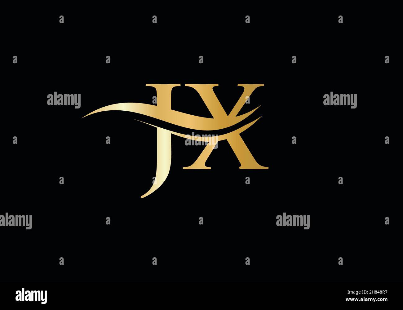 JX Linked Logo for business and company identity. Creative Letter JX ...