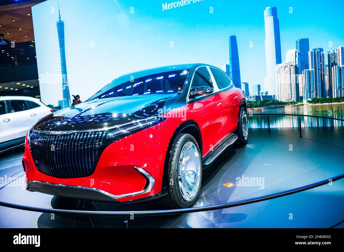 Mercedes-Benz Maybach ESQ electric concept on display at the 2021 ...