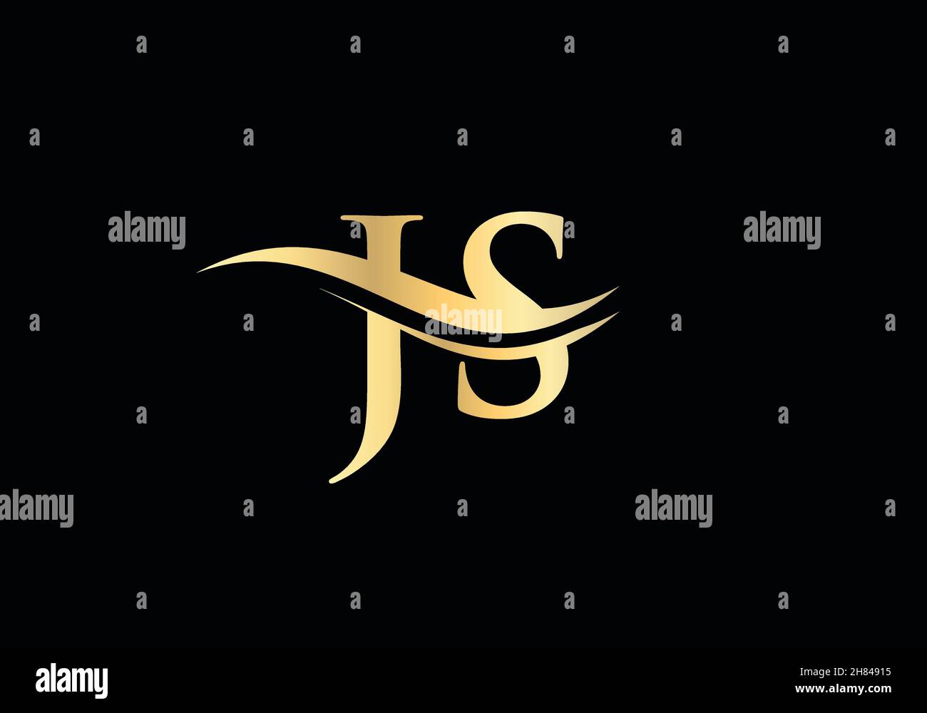 JS Linked Logo for business and company identity. Creative Letter JS ...