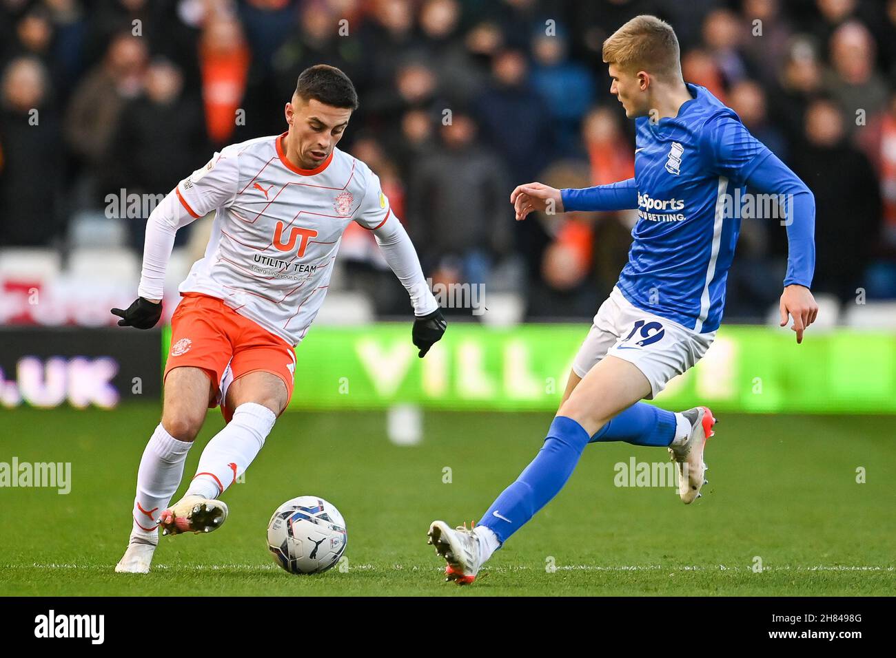 Owen Dale #7 of Blackpool in action during the game Stock Photo - Alamy