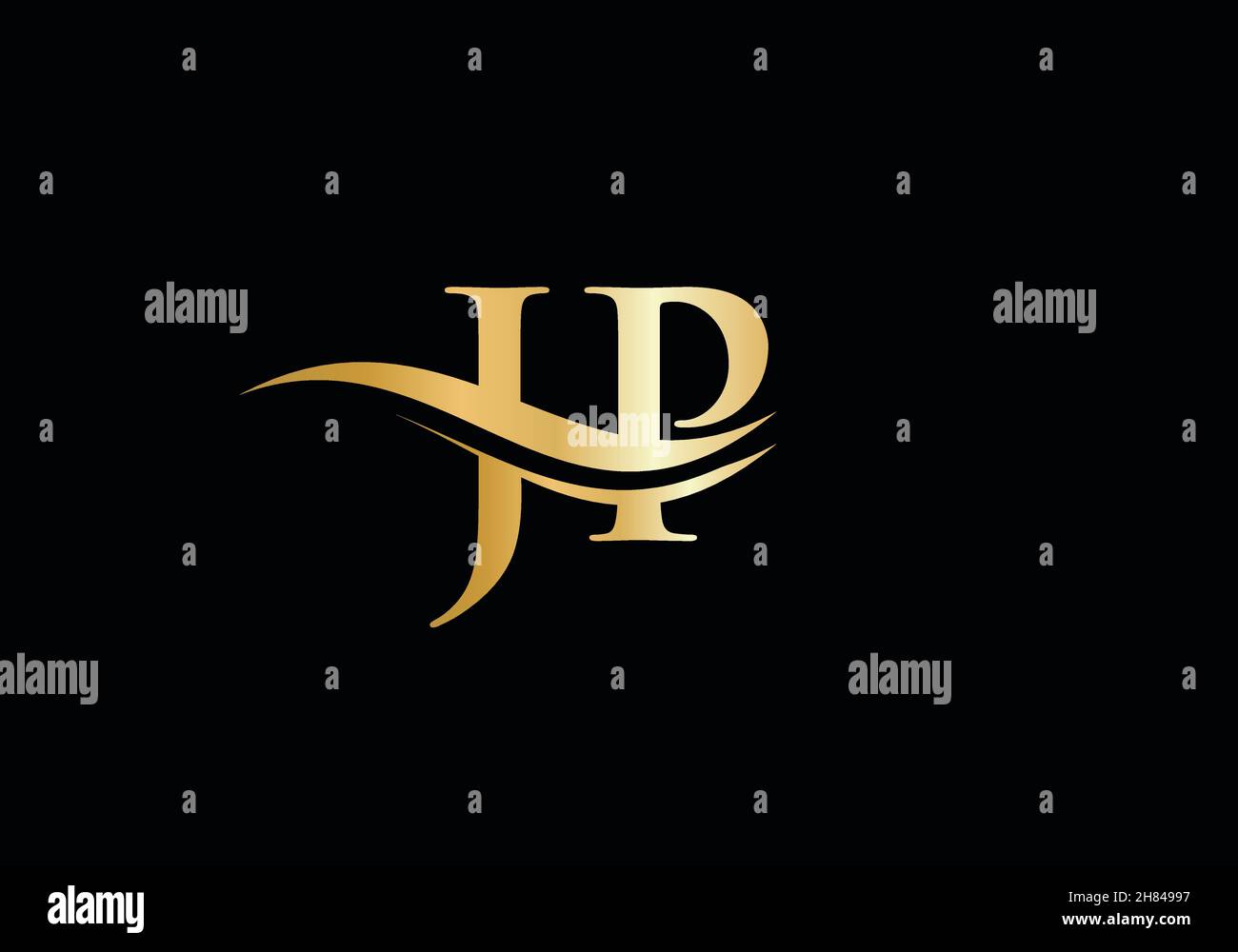 Elegant and stylish JP logo design for your company. JP letter logo. JP ...