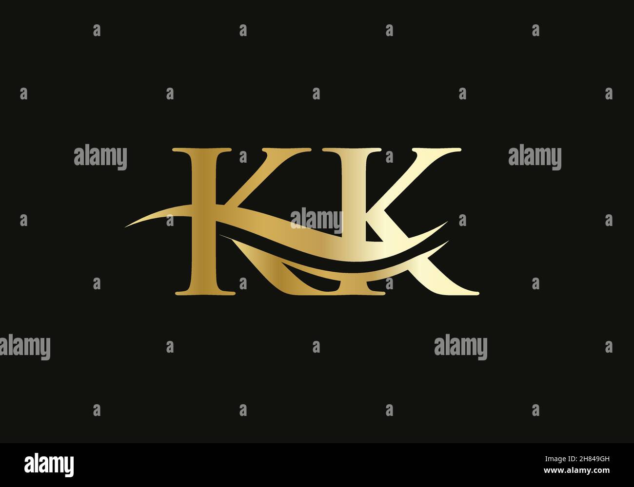 Modern KK Logo Design for business and company identity. Creative KK letter with luxury concept ...