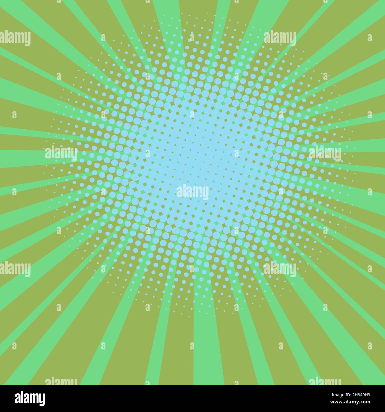 Starburst Logo On Blue And Green Dotted Background