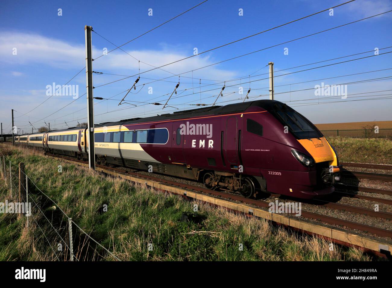 East Midlands Trains, Meridian 222 class train, London to Bedford Line ...