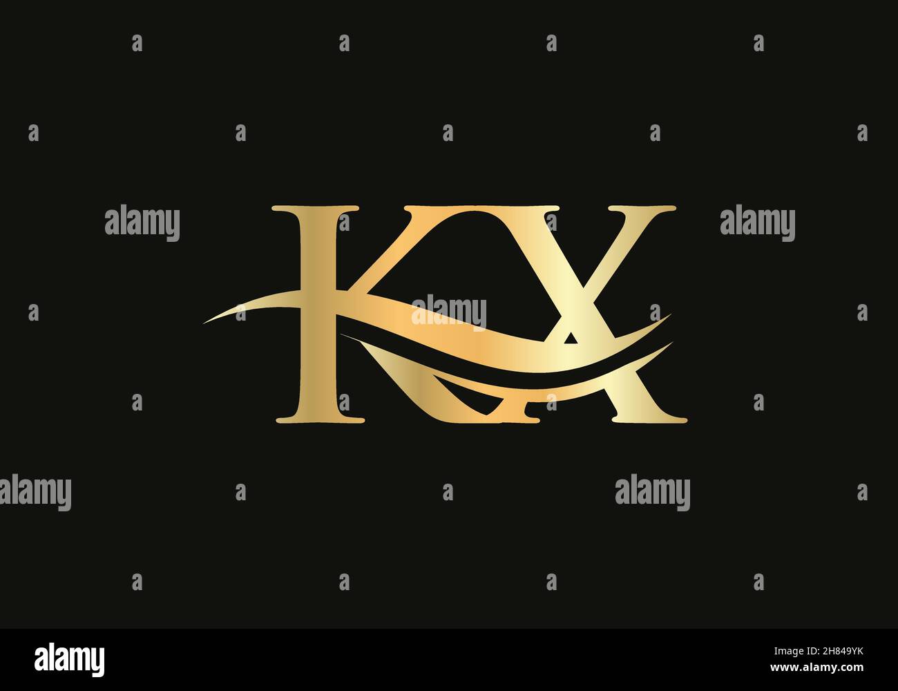 KX Linked Logo for business and company identity. Creative Letter KX ...