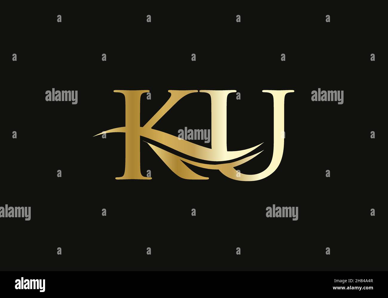 Modern KU logotype for luxury branding. Initial KU letter business logo design vector Stock ...