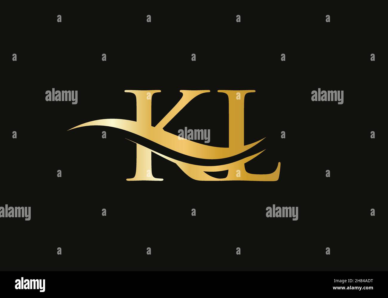 Creative KL letter with luxury concept. Modern KL Logo Design for ...