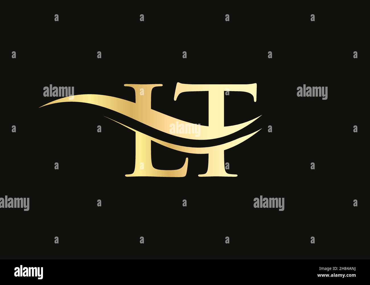 Initial Letter LT Linked Logo for business and company identity. Modern ...