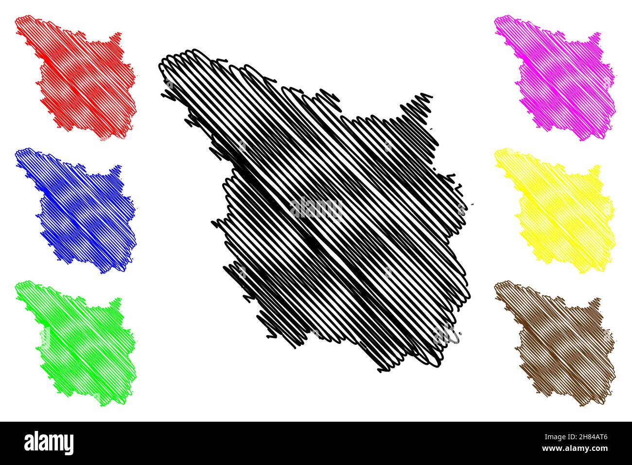 Farrukhabad district (Uttar Pradesh State, Republic of India) map ...