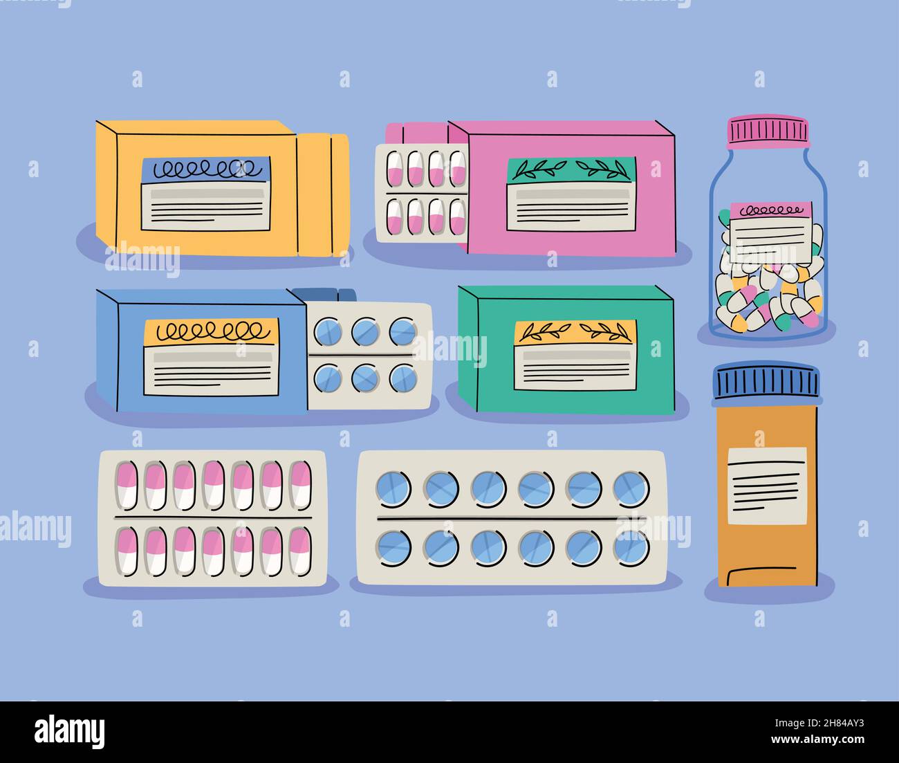Medication boxes Stock Vector Images - Alamy