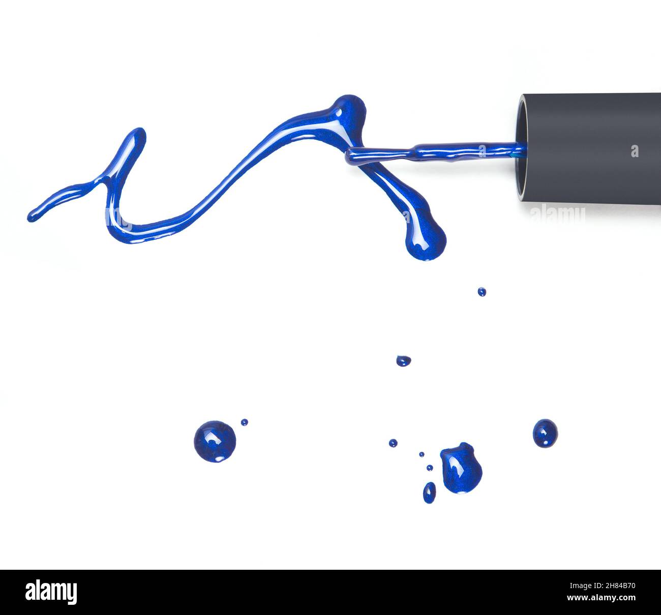 Nail Polish Spilling Blue