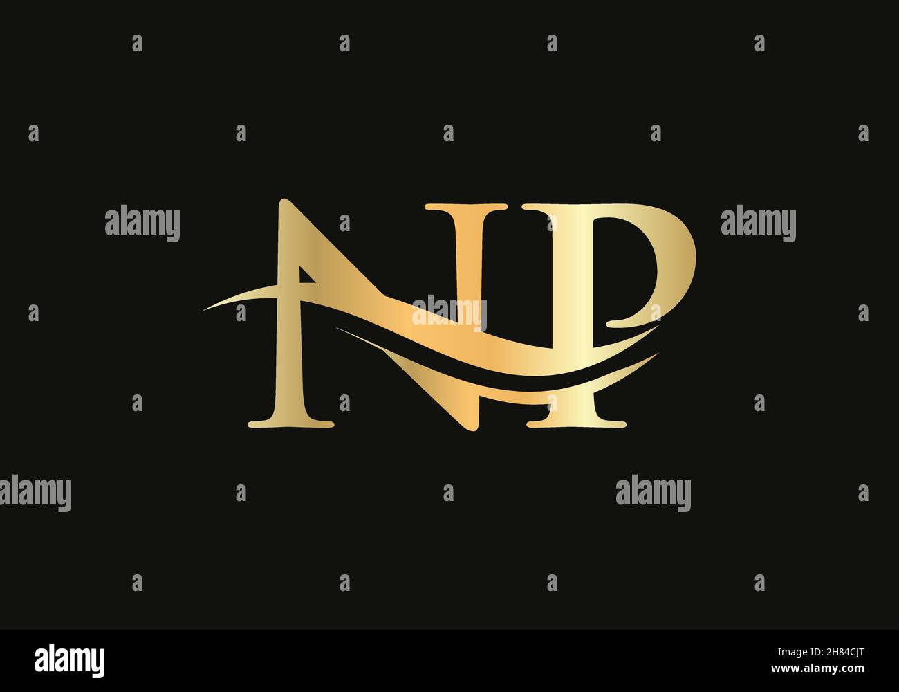 Elegant and stylish NP logo design for your company. NP letter logo. NP ...