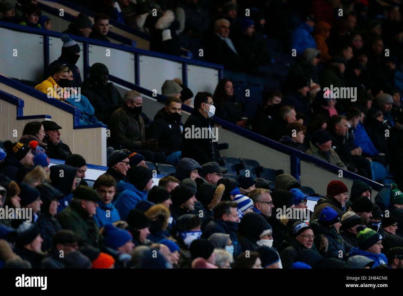 Sheffield Wednesday chairman Dejphon Chansiri watches the game from the ...
