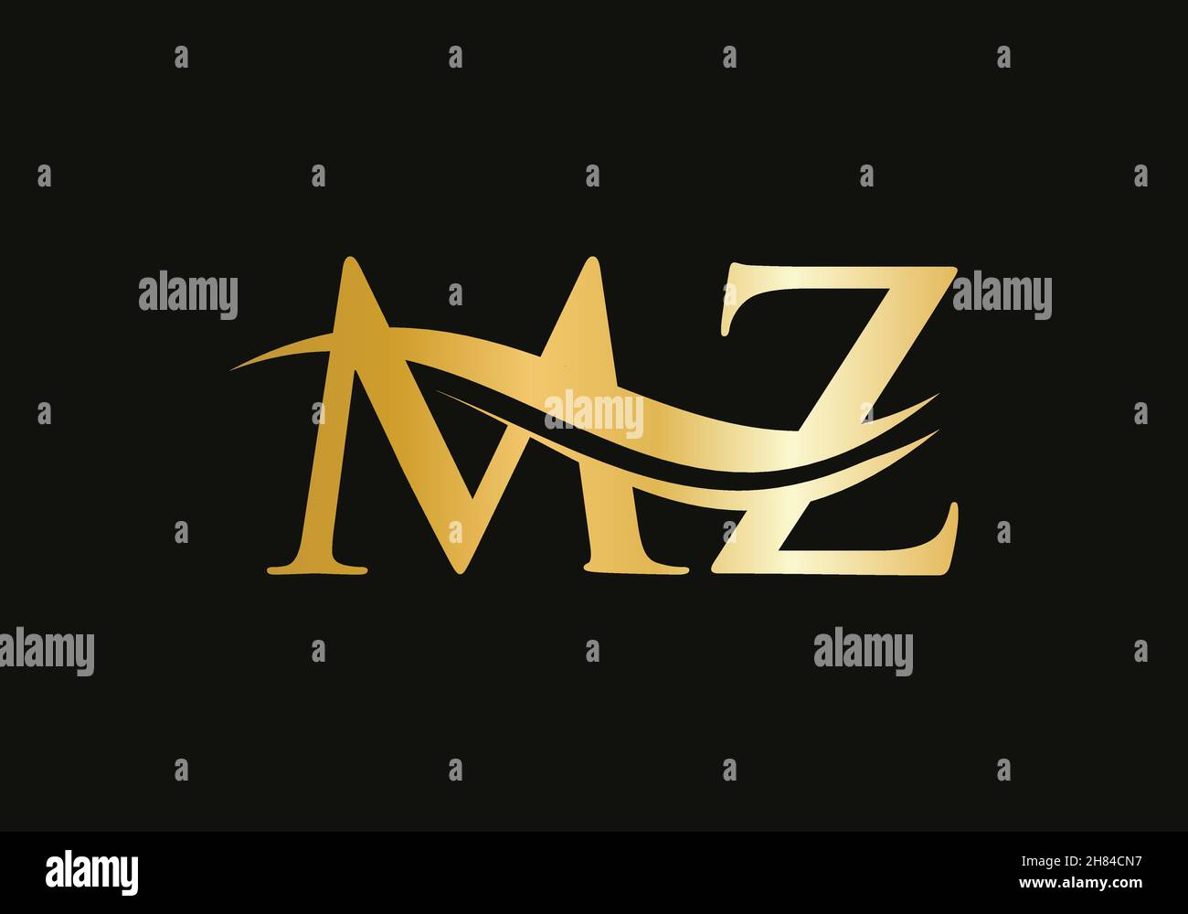 Mz letter logo Stock Vector Images - Alamy