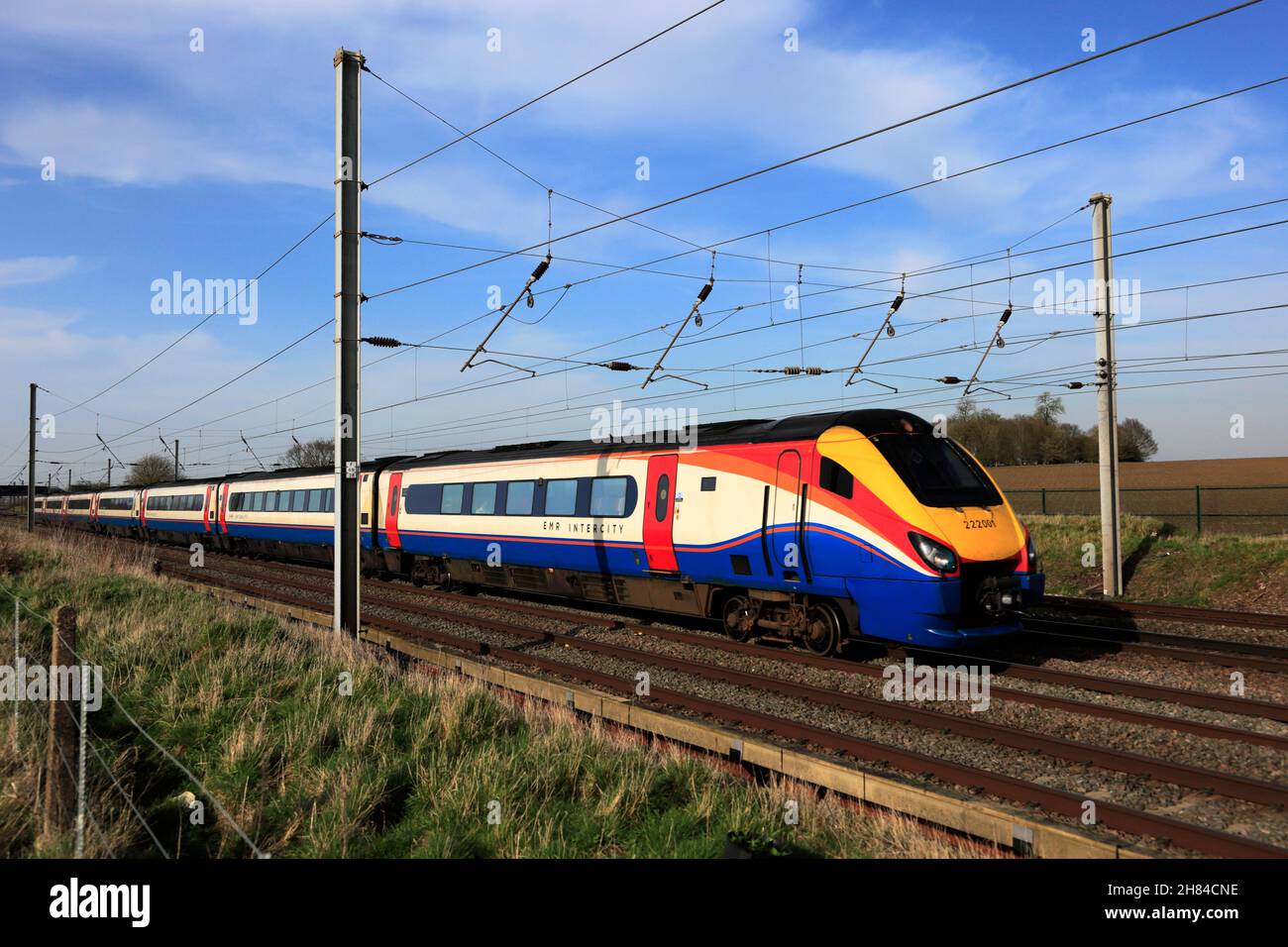 East Midlands Trains, Meridian 222 class train, London to Bedford Line ...