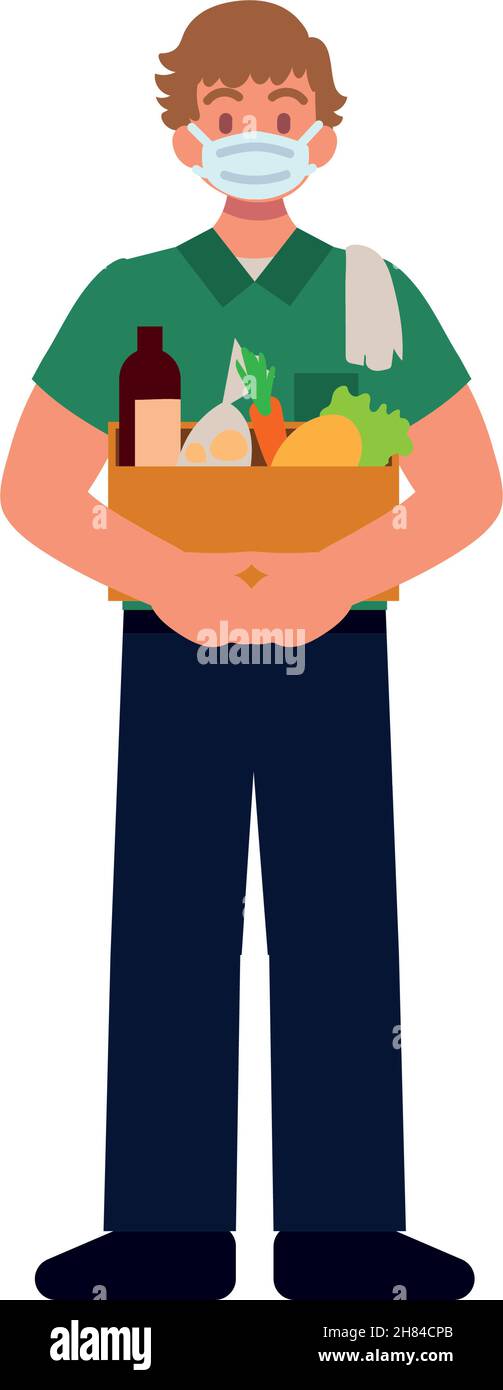 grocery man worker Stock Vector Image & Art - Alamy