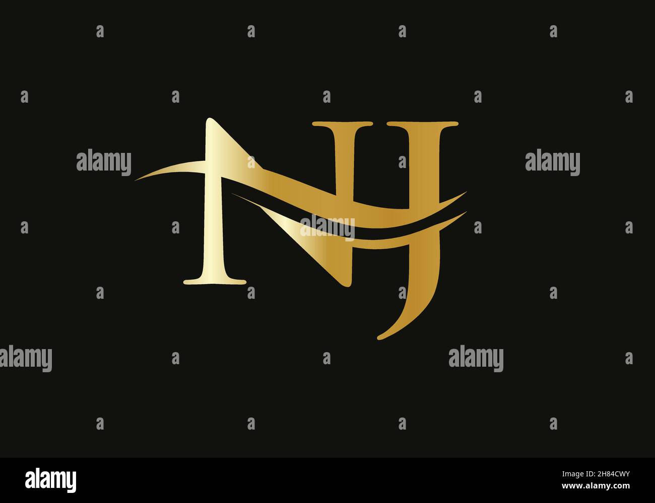 Letter NJ Logo Design for business and company identity. Creative NJ ...