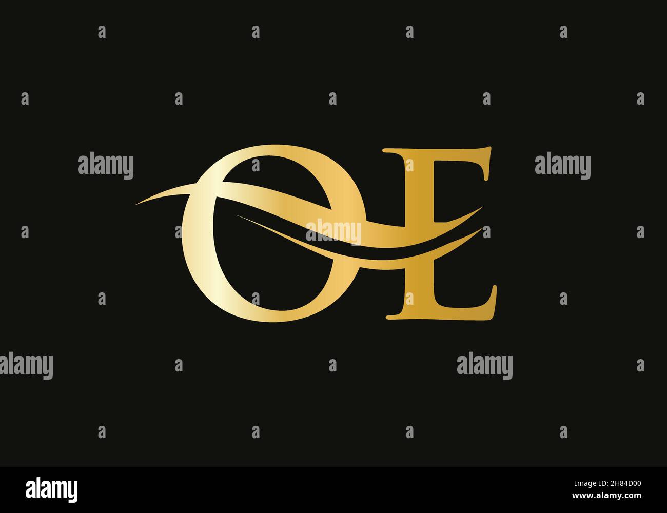 Initial OE letter business logo design vector template with minimal and ...